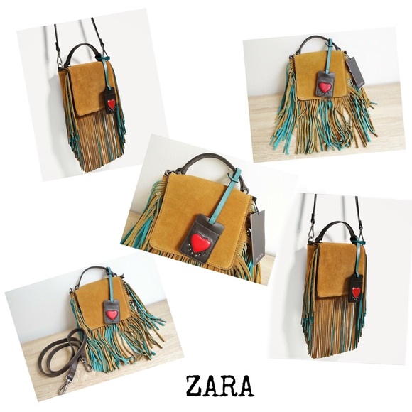 Bags | Zara Women Leather Fringe Crossbody Bag | Poshmark